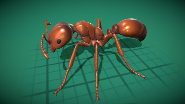 ArtStation - 3D Fire Ant - animated