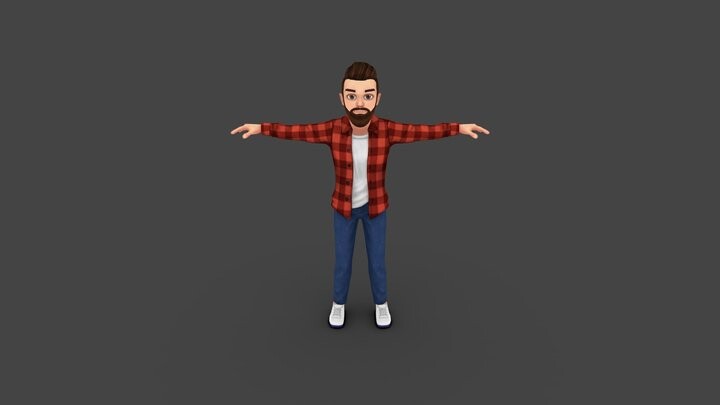 ArtStation - Middle poly characters for promo (Family Hotel)