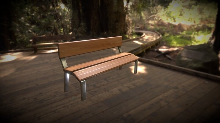 ArtStation - Banco de parque