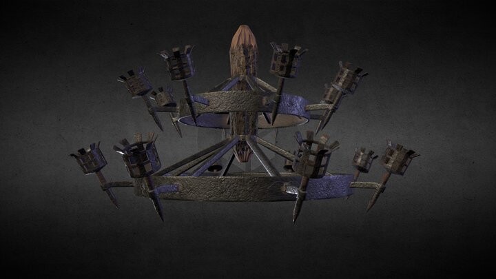 ArtStation - Cast-Iron Chandelier