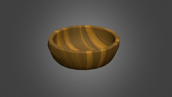ArtStation - Stylized Wooden Bowl