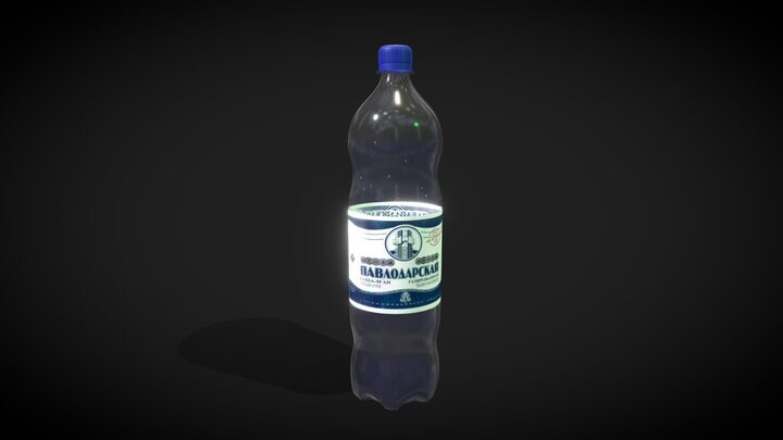 ArtStation - A bota o watta. A bottle of mineral water "Pavlodarskaya"