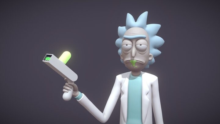 ArtStation - rick sanchez rick and morty 3d model