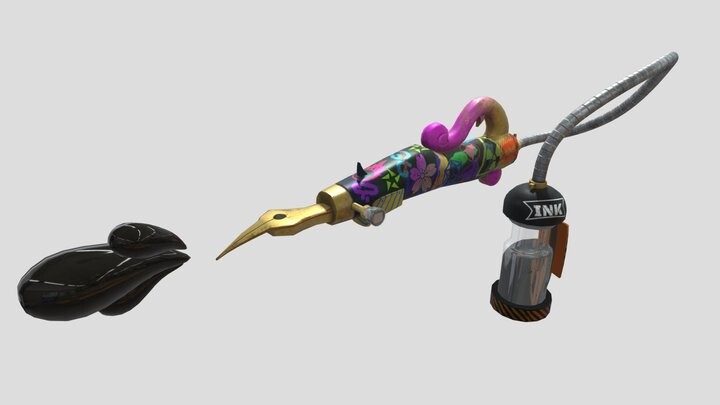 ArtStation - Fountain Pen Weapon