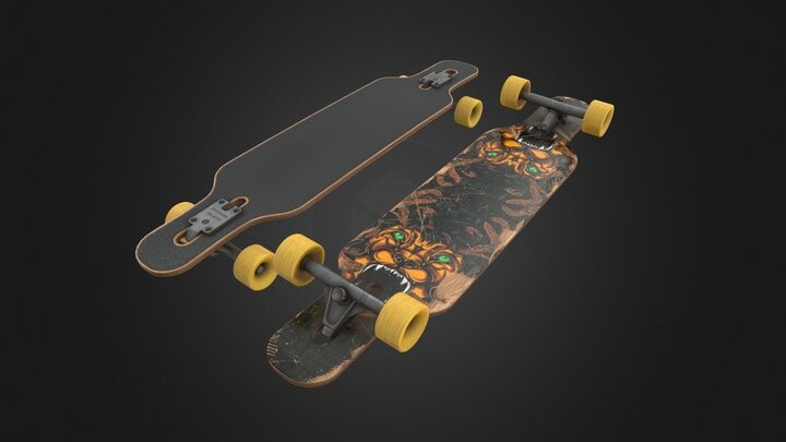ArtStation - Longboard with lion