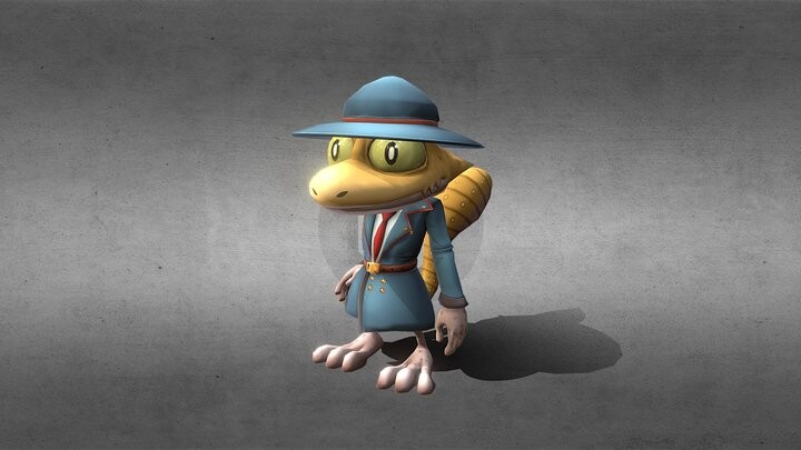 ArtStation - Gecko character created for an interactive app