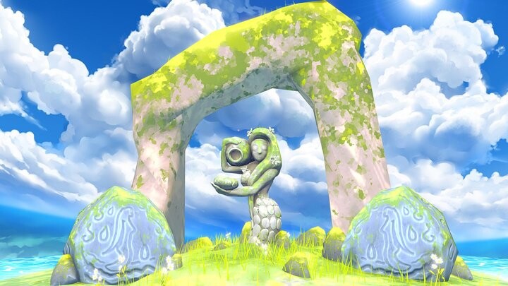 ArtStation - Atargatis Lady of water - low poly stylized