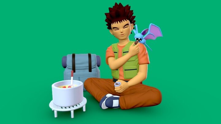 ArtStation - Brock cooking - Pokemon - 3D PRINT