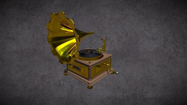 ArtStation - Gold Gramophone - Work in Progress