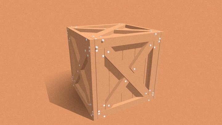 ArtStation - Low Poly Stylized Wooden Crate