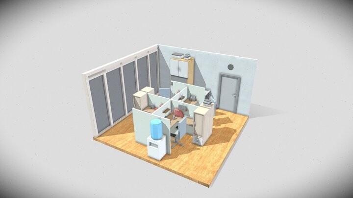 ArtStation - office model by Ang Rui Yang Ryan