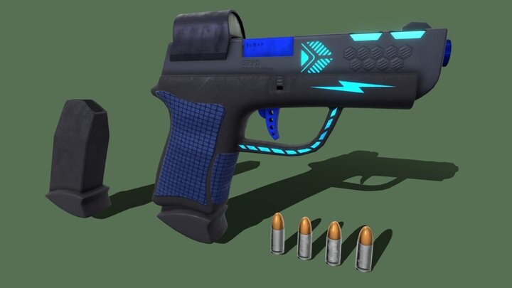 ArtStation - Kuro's Secondary Police Weapon