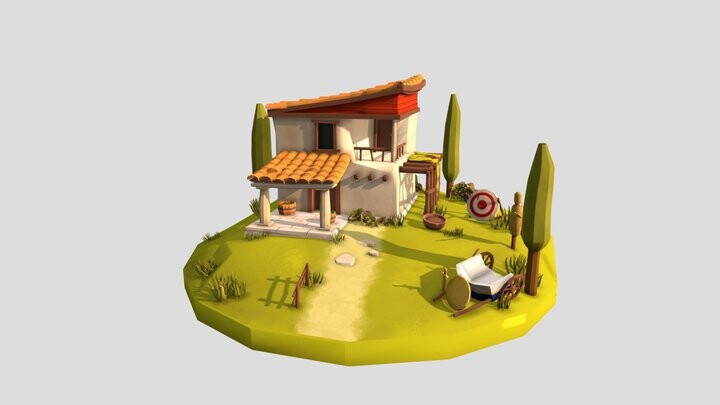 ArtStation - Stylized - Greek House