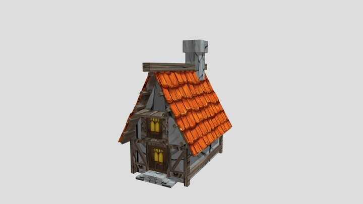 ArtStation - Fantasy Low Poly House