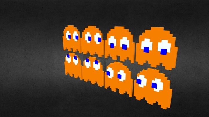 ArtStation - 8-Bit Pac-Man 256 Clyde