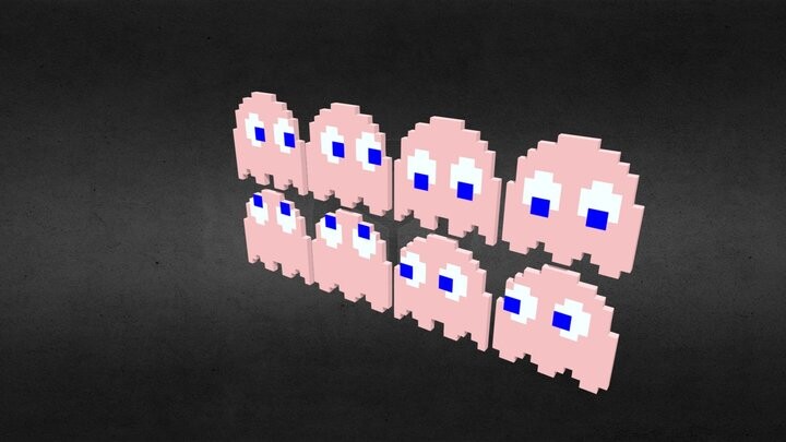 ArtStation - 8-Bit Pac-Man 256 Pinky