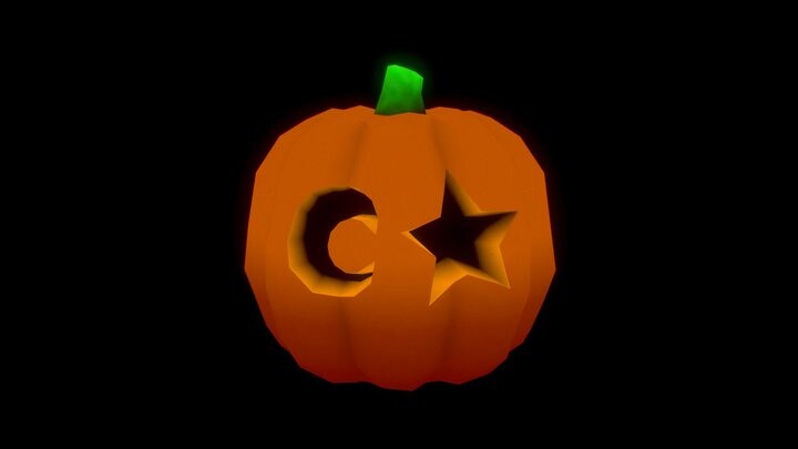 ArtStation - Low Poly Pumpkin Asset