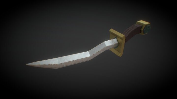 ArtStation - Stylized Low Poly Dagger - Level I