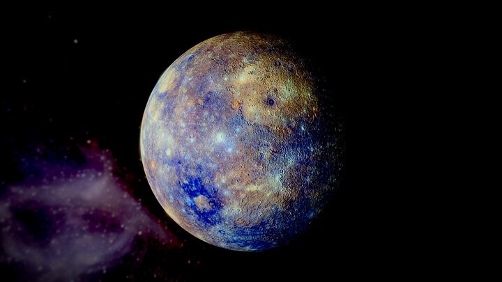 ArtStation - Mercury's surface in enhanced color