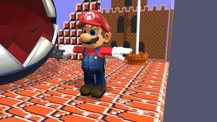 ArtStation - 3D Mario + Chain Chomp