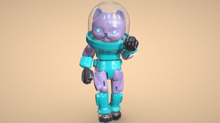 ArtStation - robot space cat