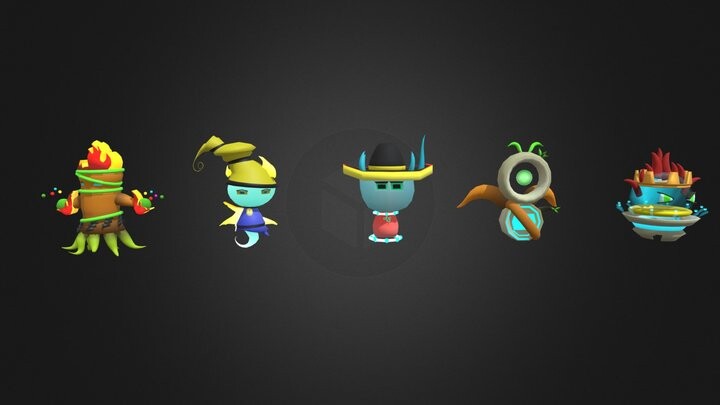 ArtStation - Personagens Projeto Elementals