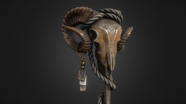 ArtStation - Skull Staff