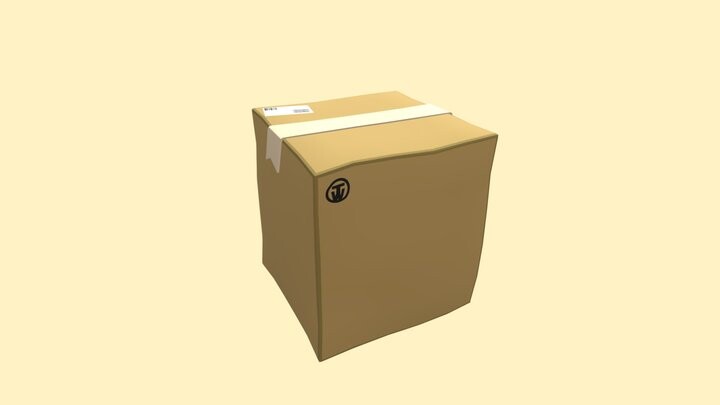 ArtStation - Low Poly Cardboard box