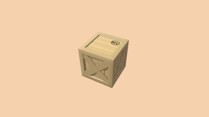 ArtStation - Low Poly Wooden Crate