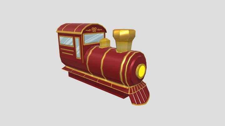 ArtStation - Train Engine and Wheels Low-Poly Game Asset