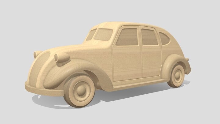 ArtStation - Wooden Toy Car