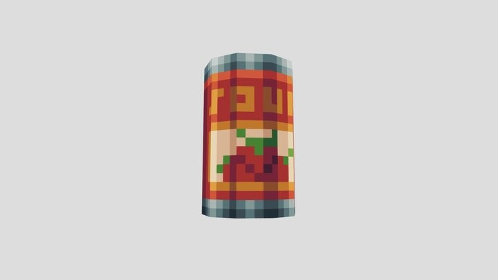 ArtStation - Low Poly Pixel Art Drink and Canned Food