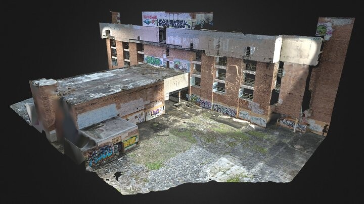 ArtStation - Abandoned Complex. Drone Scan. New Orleans.