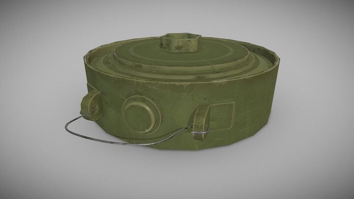 ArtStation - anti tank mine (landmine)