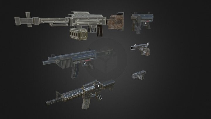 ArtStation - Guns - Low poly art