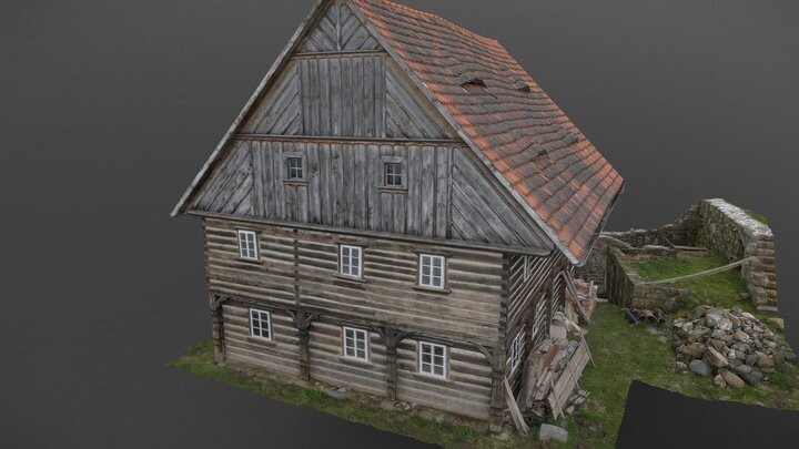 ArtStation - Medieval half-timbered mill