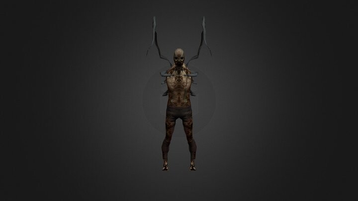 ArtStation - Armless (Low poly horror monster)