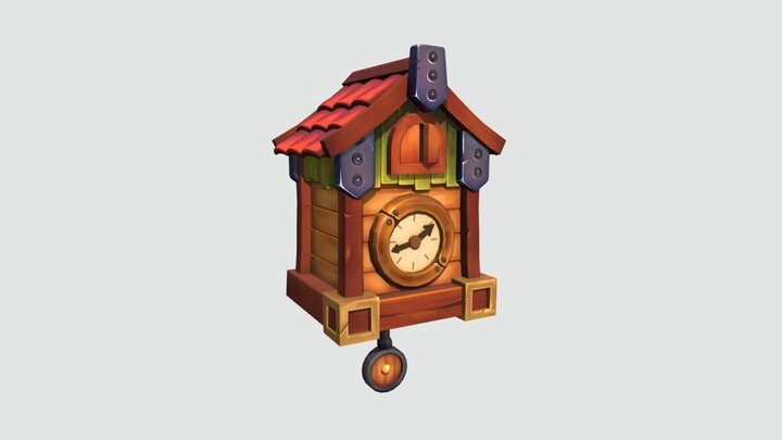 ArtStation - Hand Painted Cuckoo Clock