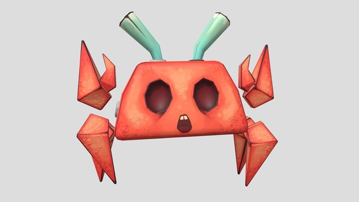 ArtStation - Space Invaders Crab Low Poly