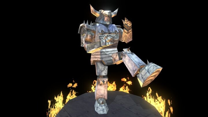 ArtStation - "THE METAL" ps1 style low poly model