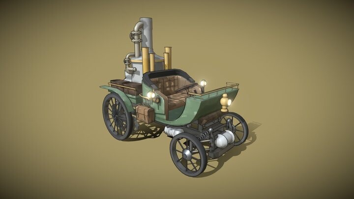 ArtStation - Steam car stylized