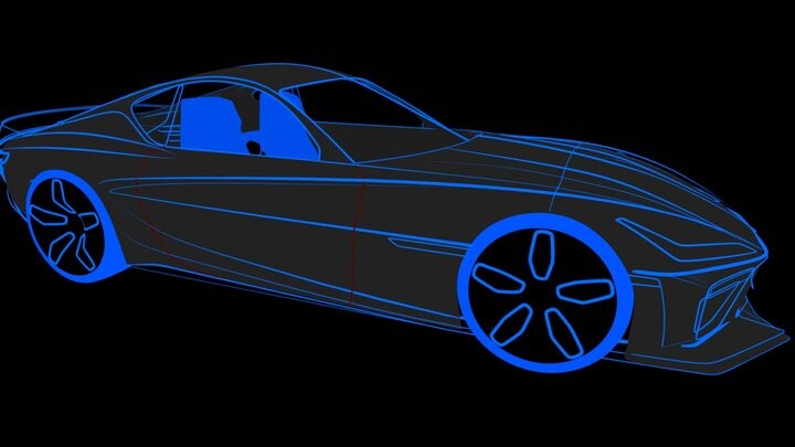 ArtStation - GT style car 3D sketch