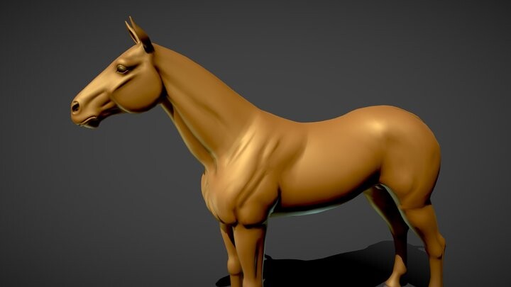 ArtStation - Free 3D horse mesh