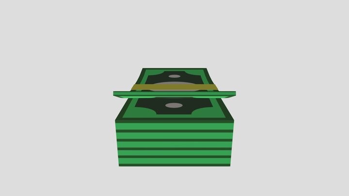 ArtStation - Low Poly Cash Bundle or Dollor Bundle 3d Model