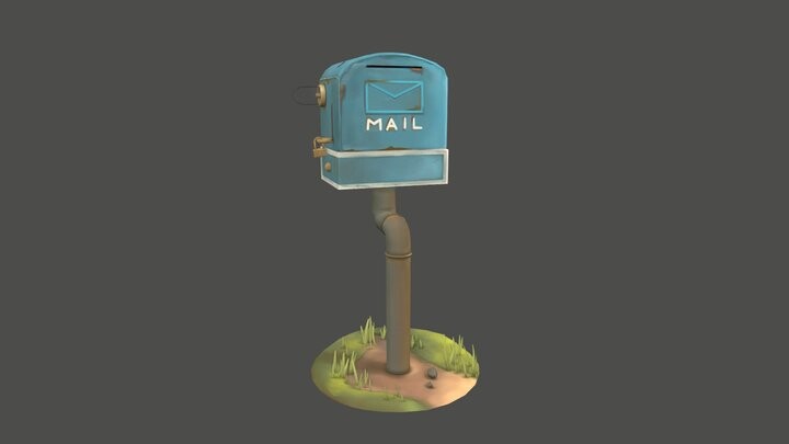 ArtStation - MailBox Low Poly Handpainted