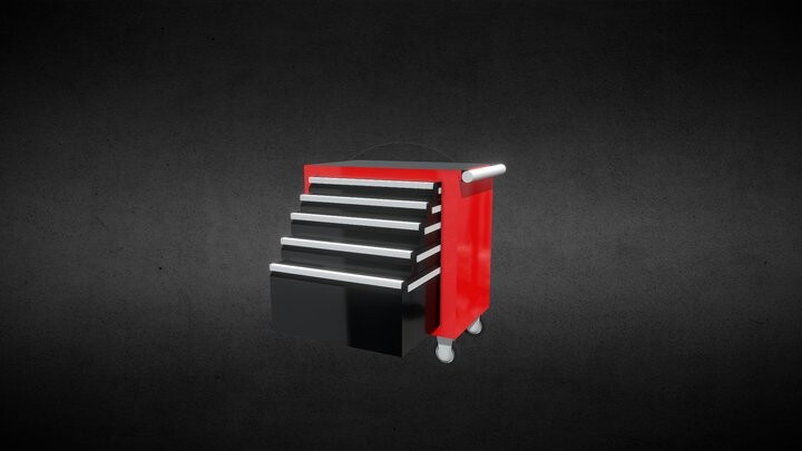 ArtStation - Tool trolley (empty, LP)