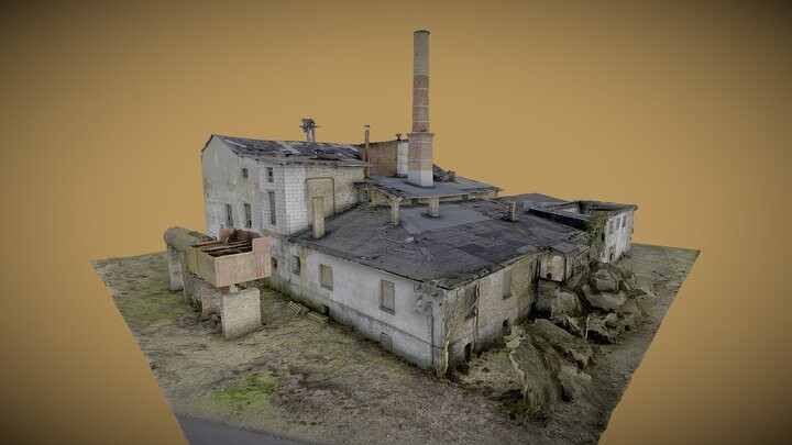 ArtStation - Abandoned factory with a chimney
