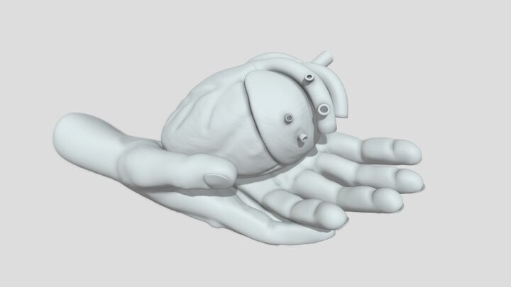 ArtStation - Two hands holding a detached heart