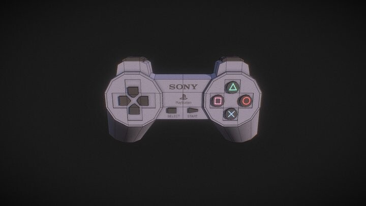 ArtStation - PS1 Low poly controller
