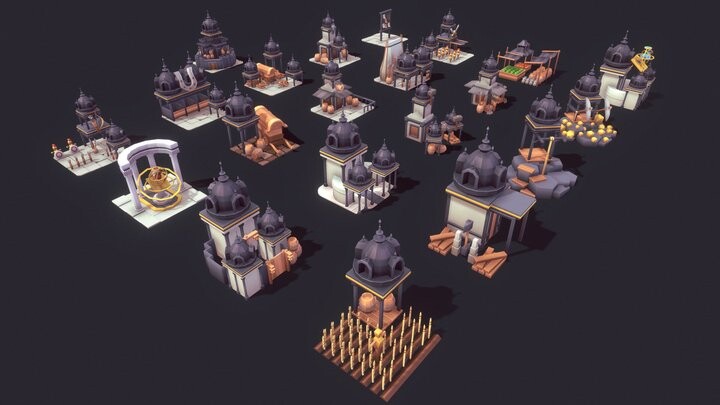 ArtStation - RTS Building Set 07